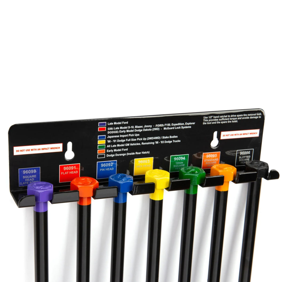 Spare Tire Removal Kit, 7 Piece - With Mount