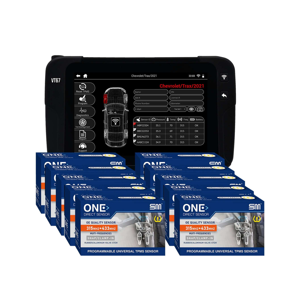 ATEQ VT67 & 10 Sensor TPMS Starter Kit - Universal Sensors | MT-RSR