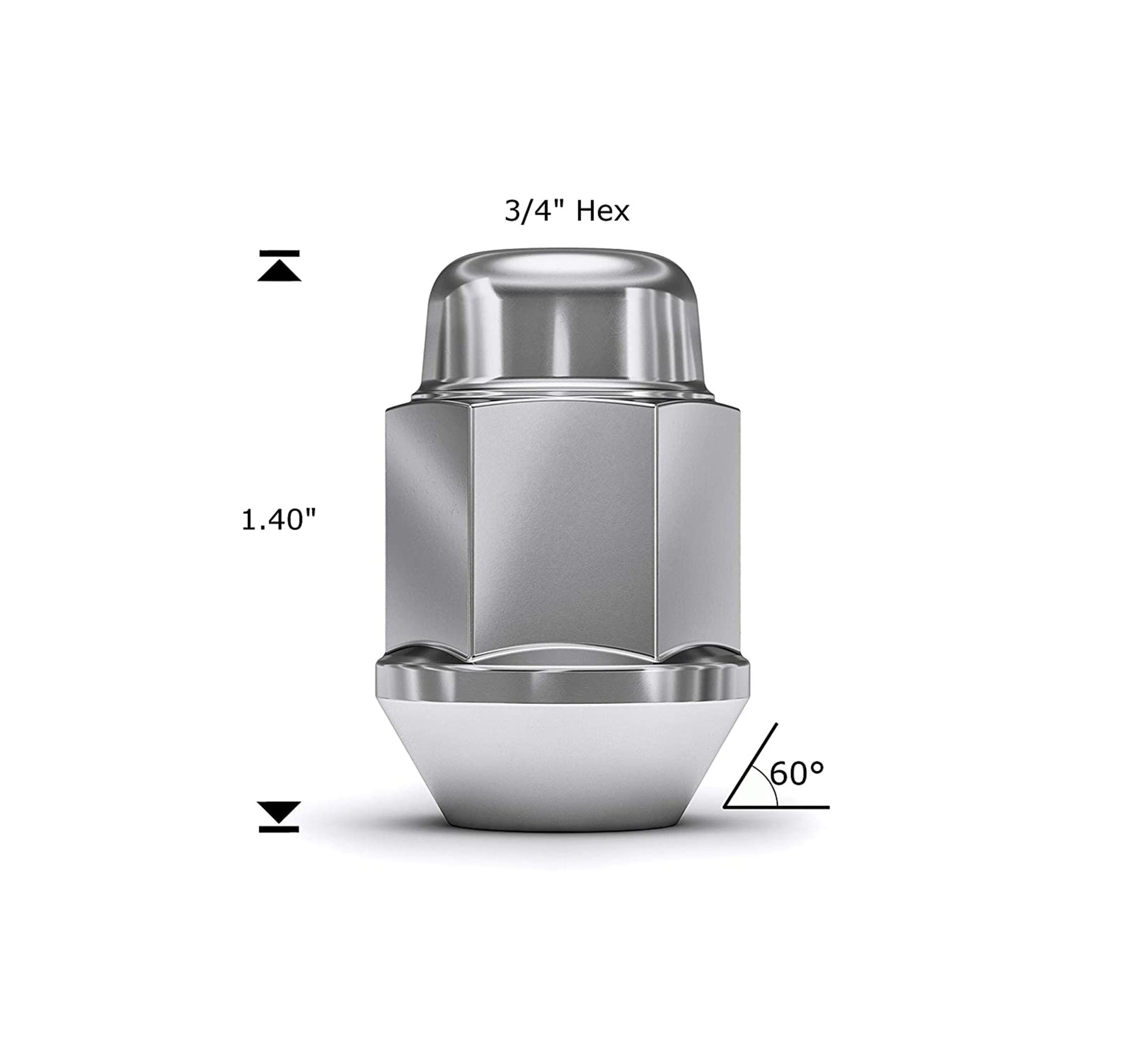 Bulge Acorn Lug Nut Chrome 1/2"-20 | Exclusive Offer — MT-RSR